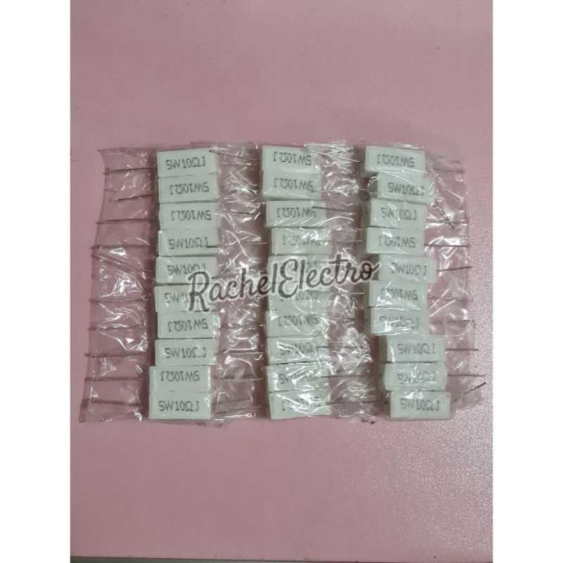 Jual (Harga 10pcs) Resistor 5 Watt Resistor 5W Kapur 1K 1K5 1R 10R 10K 100R 100K 120K 27R 220R ...