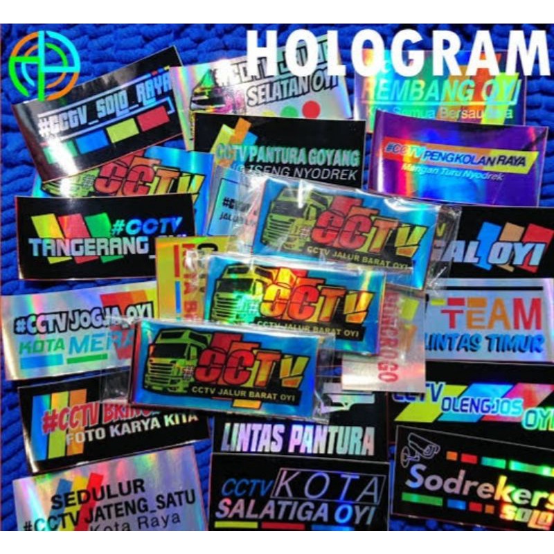 Jual STICKER 10 PCS CCTV HOLOGRAM STICKER CCTV TRUCK OLENG FREE BONUS ...