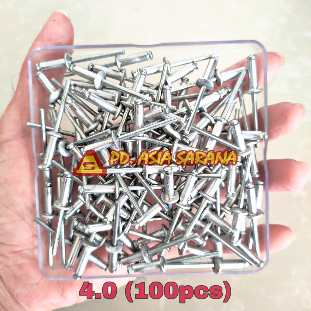 Jual [100pcs] Paku Rivet 4mm / Ripet Lipet Rifets | Shopee Indonesia