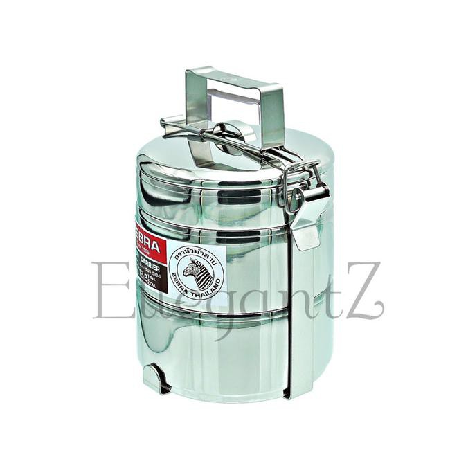 Jual RANTANG MAKAN STAINLESS STEEL ZEBRA 2½ SUSUN DIAMETER 12cm ...