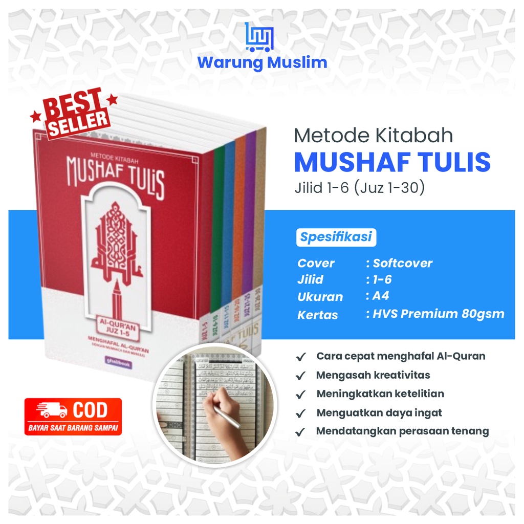 Jual Mushaf Tulis AlQuran A4 Metode Kitabah Hafalan Al Quran Rasm ...