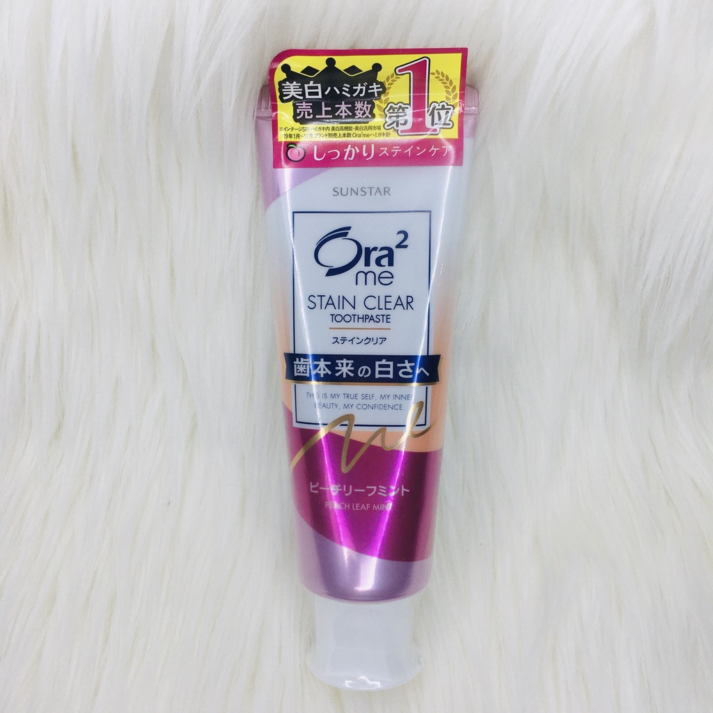 Jual PASTA GIGI JEPANG ORA2 ME STAIN CLEAR TOOTHPASTE PEACH LEAF MINT JAPAN | Shopee Indonesia