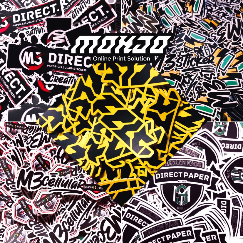 Jual Cetak Label Sticker Potong Putus Die Cut Ukuran Custom Desain Anti ...