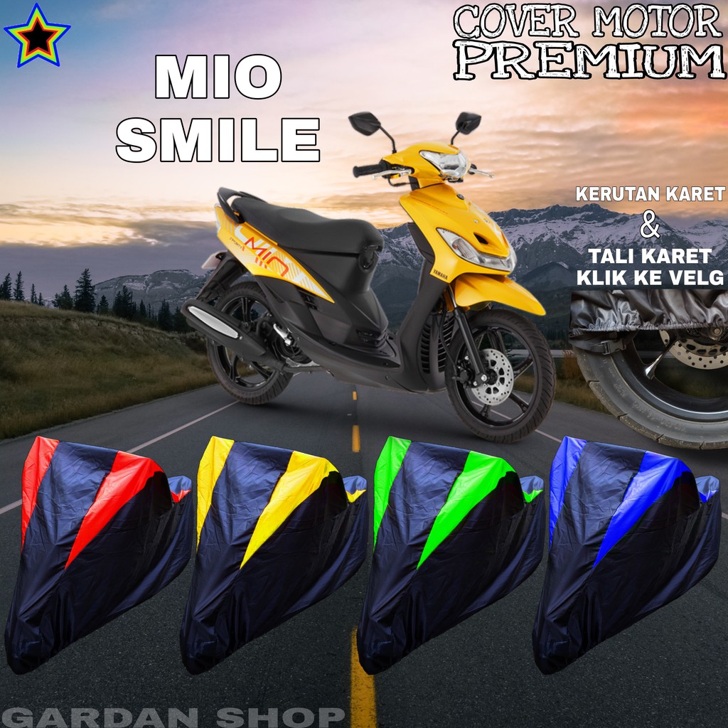 Jual Sarung Motor MIO SMILE Hitam KOMBINASI Body Cover Penutup Mio ...