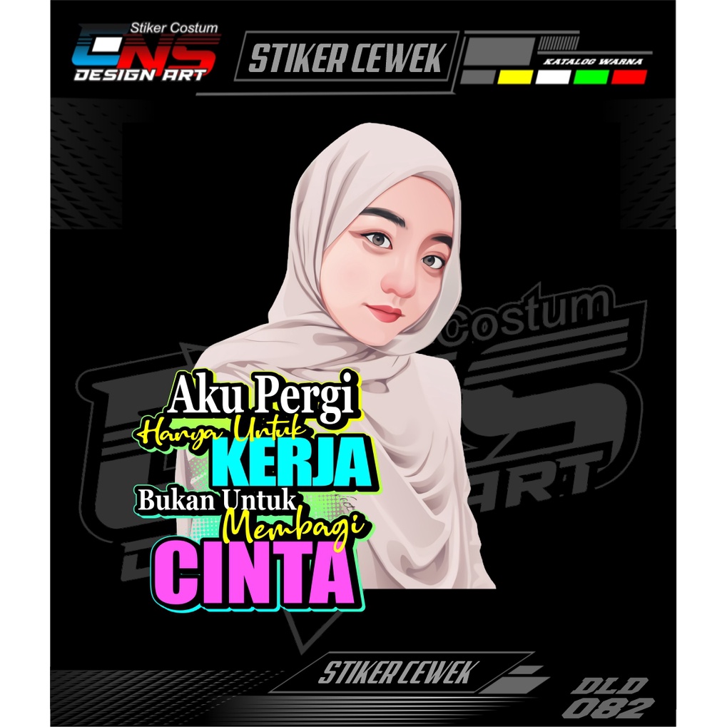 Jual Stiker decal motor - sticker mobil variasi cewek keren - Sticker ...