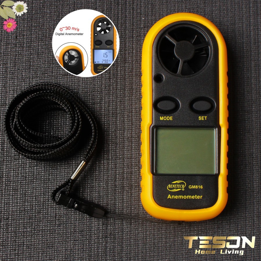 Jual Anemometer Digital Pengukur Kecepatan Angin Alat Ukur Suhu ...