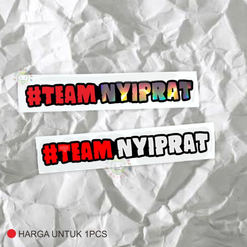 Jual sticker team nyiprat cutting sticker 3 warna tumpuk sticker motor ...