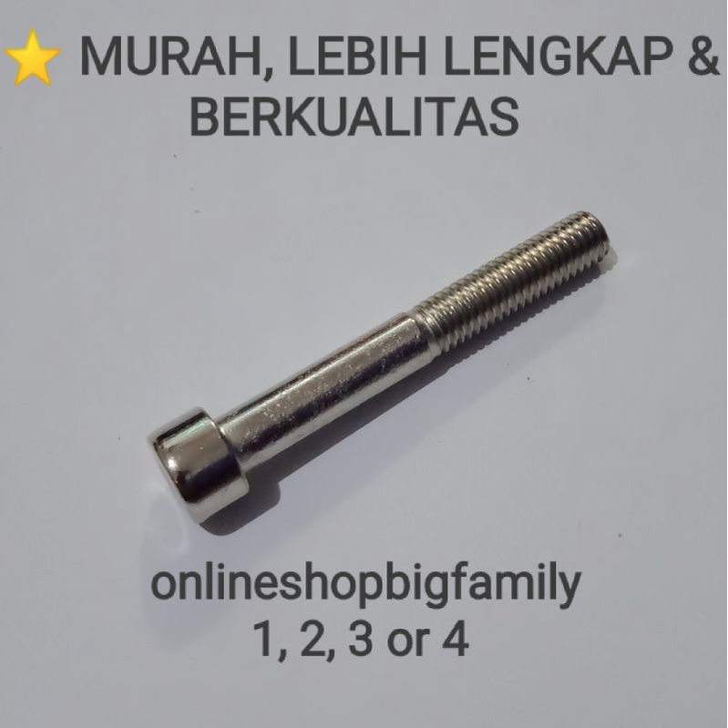Jual (Cek out min 15K) BAUT L M8X60 (DRAT 12, PANJANG 6 CM) | Shopee Indonesia