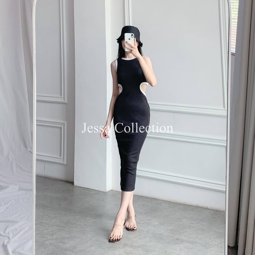 Jual Syelo Cut Off Dress FG Gaun Pantai Bodycon Wanita Casual Tanpa ...