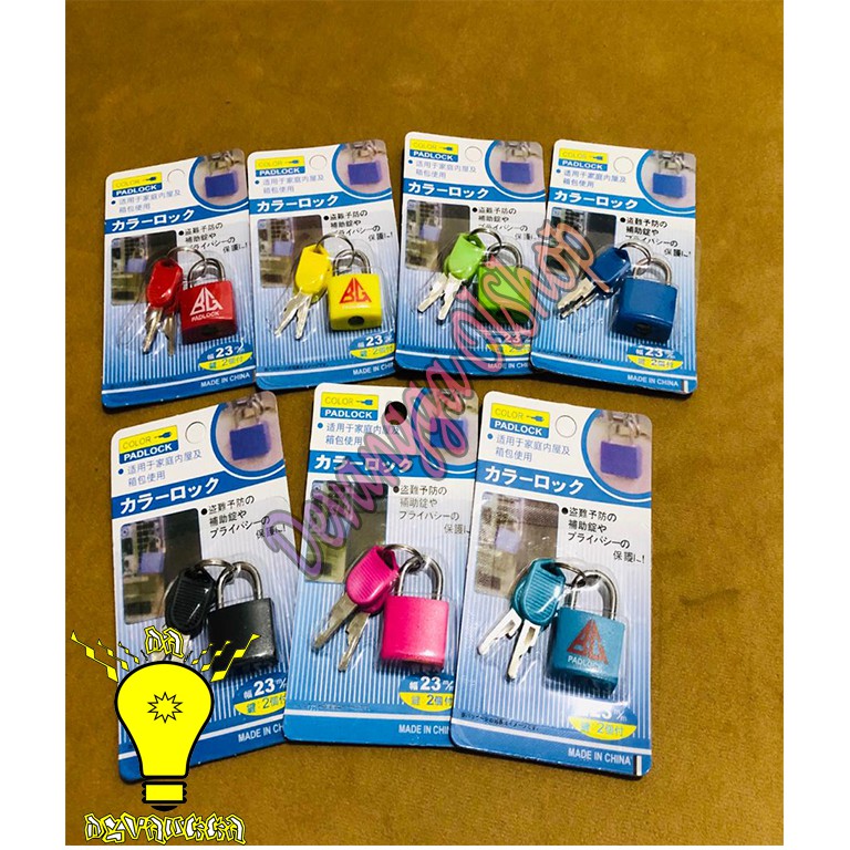 Jual Gembok warna / Gembok koper / Gembok mini / Gembok kecil 23mm ...