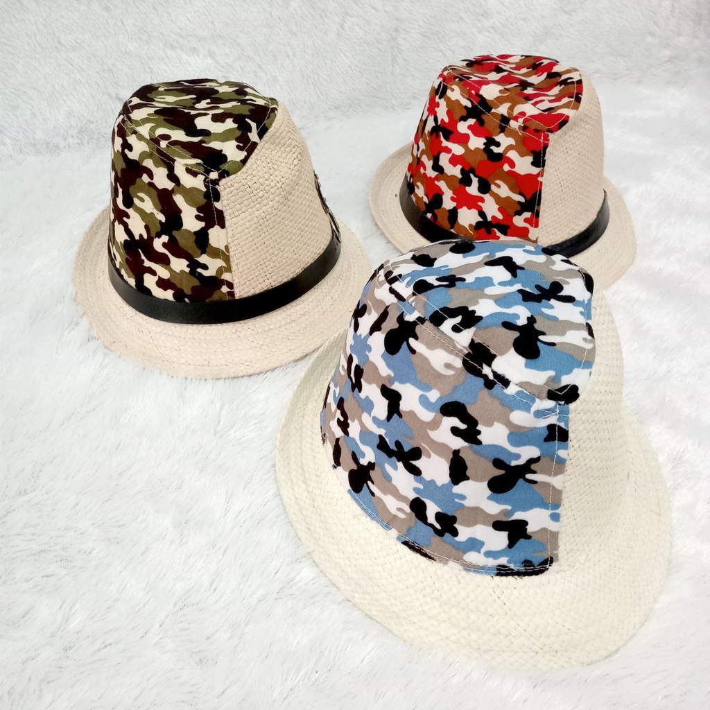 Jual Army Fedora Hat topi cowboy floppy hat topi anak topi keren topi ...