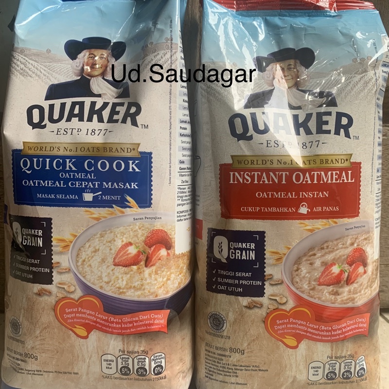 Jual Sereal Gandum Quaker Oats Instan Oatmeal 800gr | Shopee Indonesia
