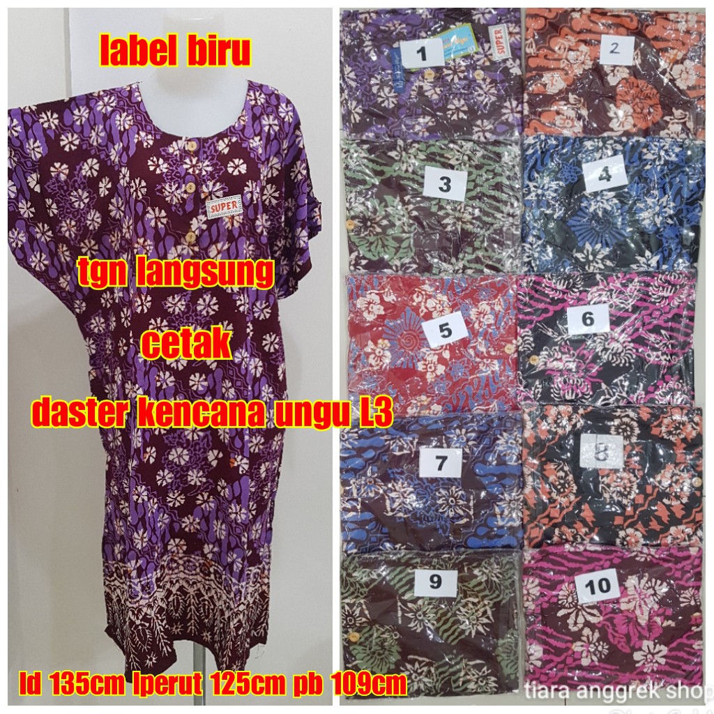 Jual Daster kencana ungu cetak label biru l3 jumbo | Shopee Indonesia