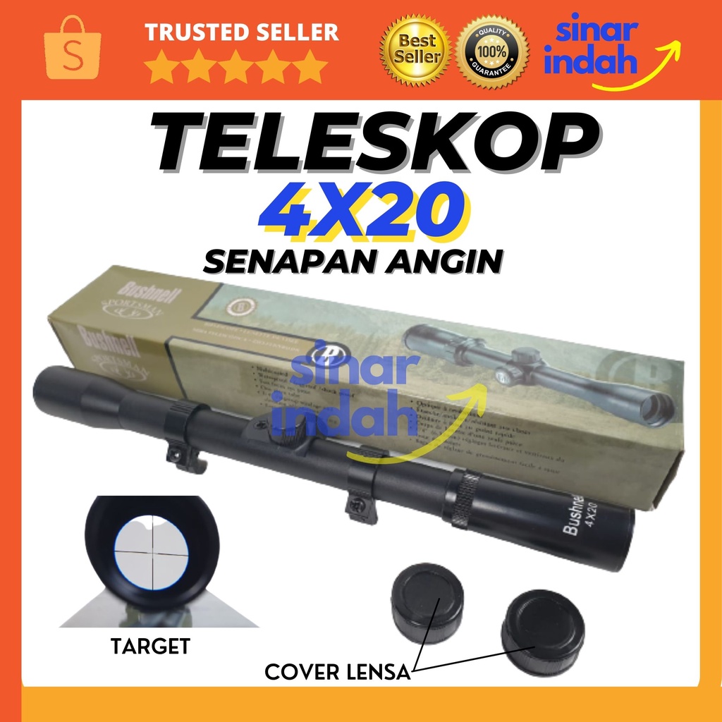 Jual TELESKOP BUSHNELL 4X20 Scope Bahan Metal | Shopee Indonesia