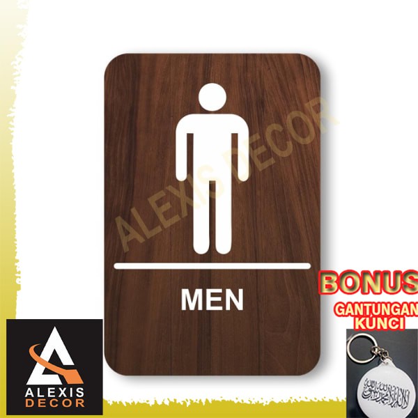 Jual Promo papan tanda men logo - toilet laki laki signage men toilet ...