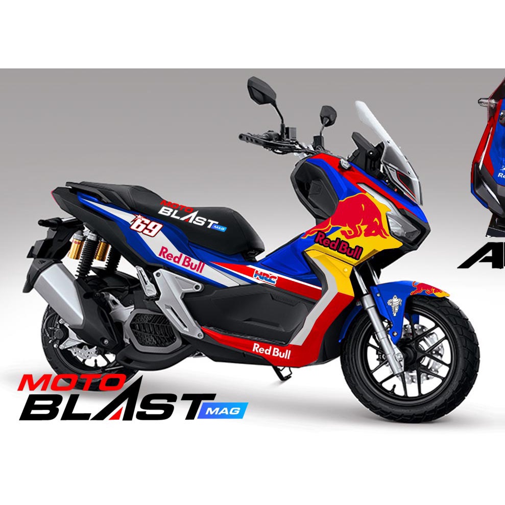 Jual Decal Stiker Full Body Honda ADV 150 Livery Bull Red Motoblast ...