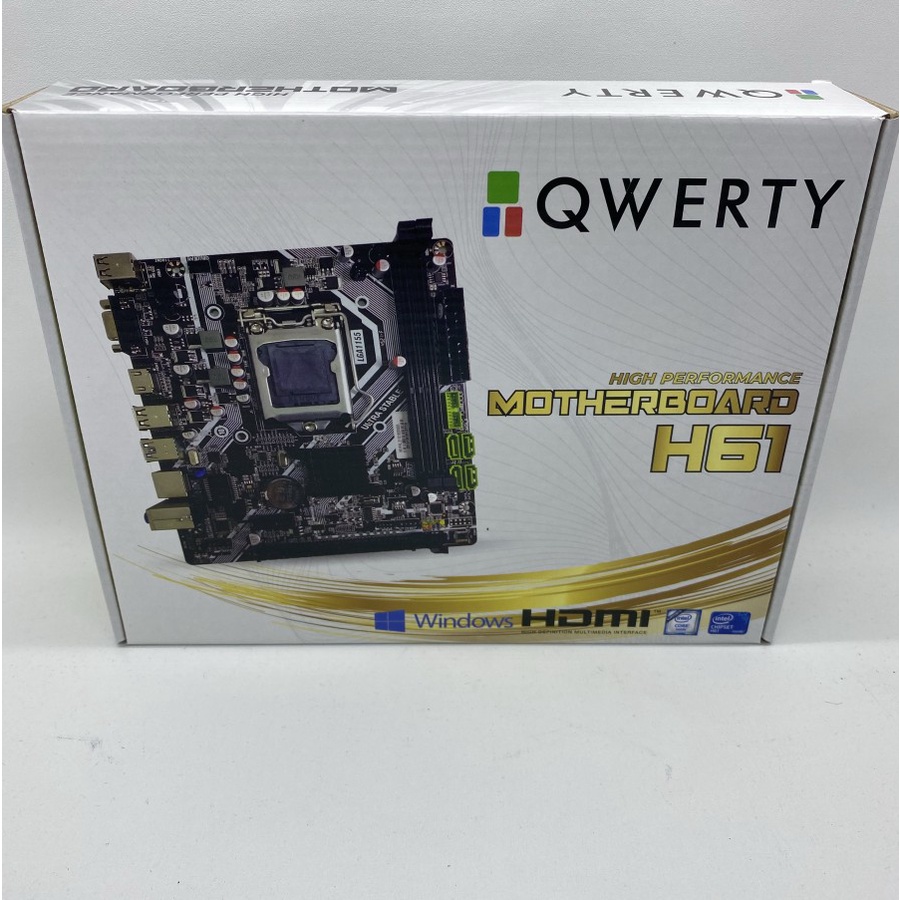 Jual MOTHERBOARD QWERTY H61 LGA 1155 ADA SLOT M.2 NVME | Shopee Indonesia