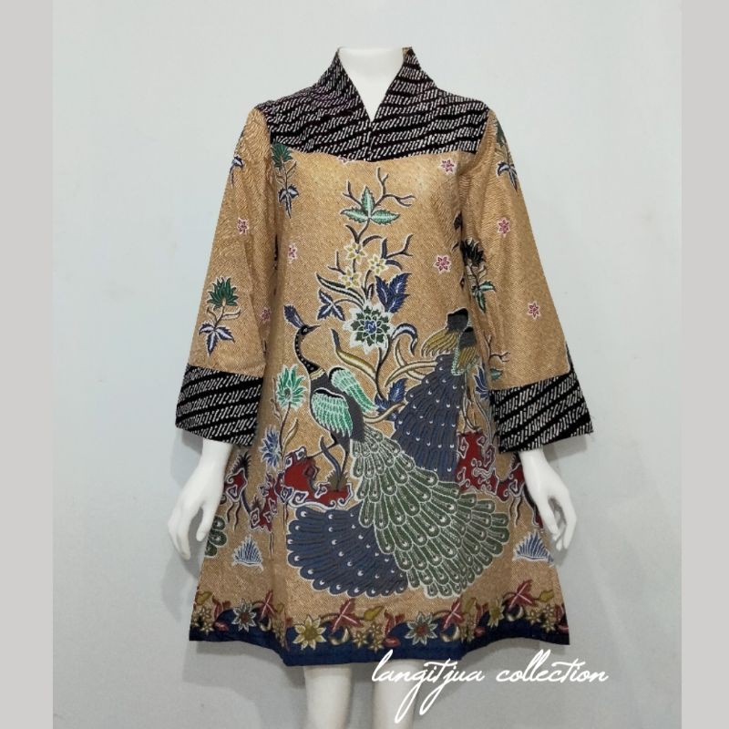 Jual Tunik Isyana Merak Ayu | Dress Batik Merak Ayu | Dress Batik V ...
