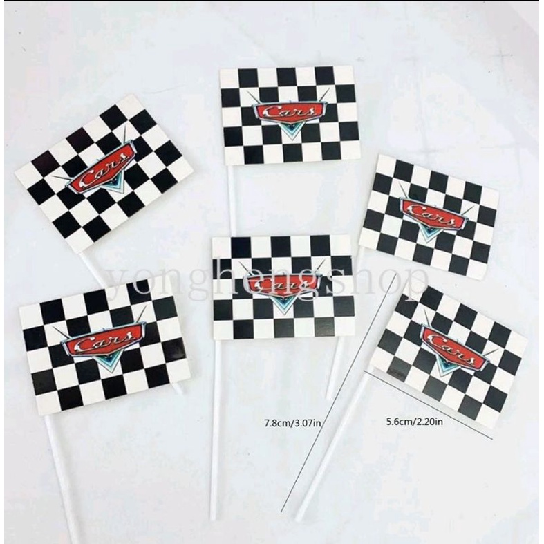 Jual Topper Bendera Balap Cars set 6 | Shopee Indonesia