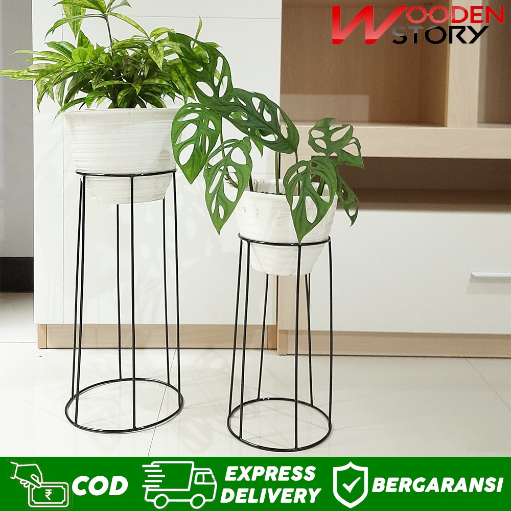 Jual 2 Standing Pot Minimalis Bunga Pot Minimalis Standing Plant ...