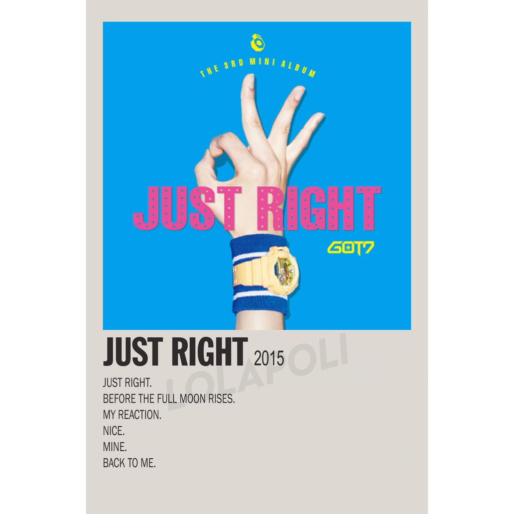 Jual Poster Cover Album K-Pop Just Right - GOT7 | Shopee Indonesia