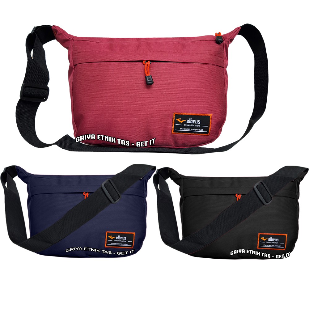 Jual Tas Selempang Pria Sekolah Polos Slempang Soren Cowo Elbrus ...