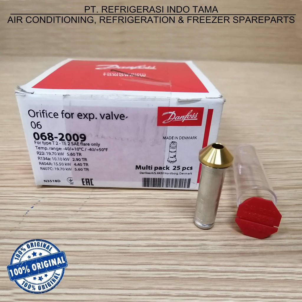 Jual ORIFICE DANFOSS T2 - TE2 NO. 06 [ 068-2009 ] ( T 2 - TE 2 ...