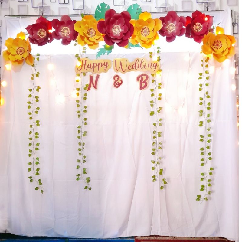 Jual PAPER FLOWER BACKDROP / DEKORASI BUNGA KERTAS / ACARA /PESTA ...