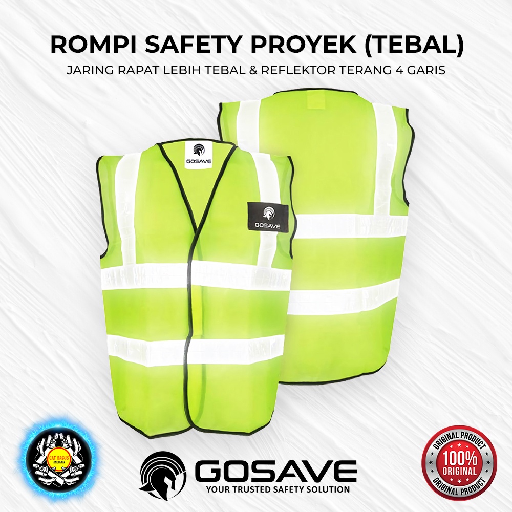 Jual ROMPI SAFETY 4 LINE TEBAL JARING RAPAT GOSAVE ASLI / BAJU SAFETY ...