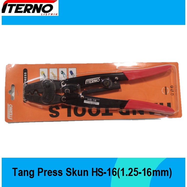 Jual Tang Press Skun HS-16(1.25-16) 16mm Crimping Tools Iterno | Shopee ...