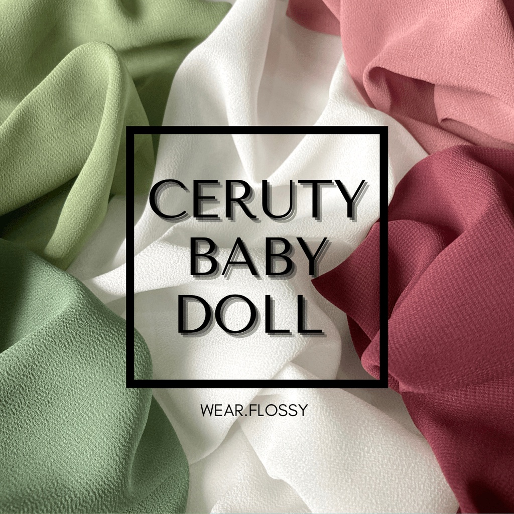 Jual Kain Ceruty Baby Doll 1/2 (0,5) meter (Lebar 147-150cm) Kain ...