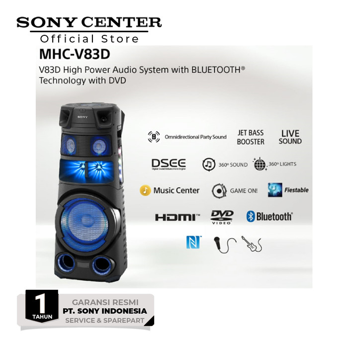 Jual SONY MHC-V83D High Power Audio System with BLUETOOTH Technology ...