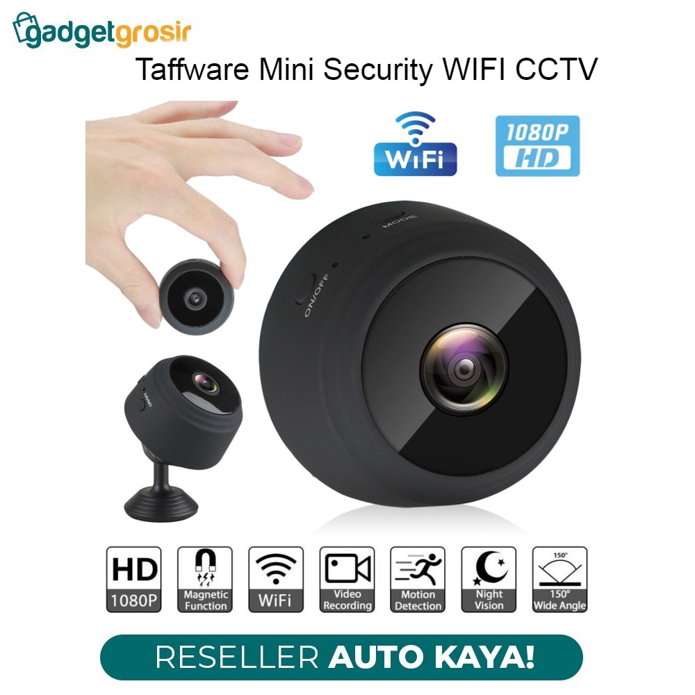 Jual Mini CCTV Taffware A9 IP WiFi Camera HD 1080P Spy Cam Magnetic ...