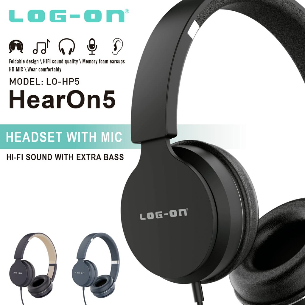 Jual LOG ON HANDSFREE BANDO HEAR ON 5 LO-HP5 HEADSET EXTRA BASS ...