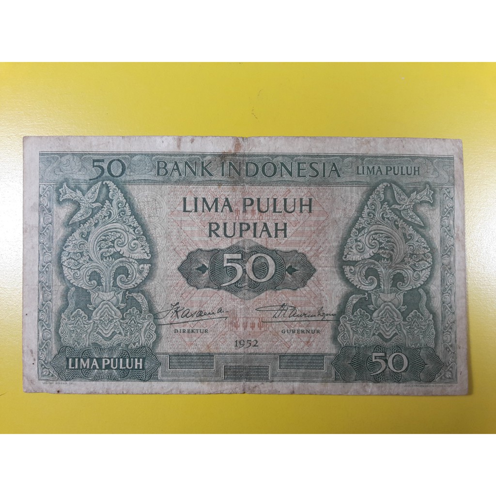 Jual Uang Kuno Indonesia 50 Rupiah Tahun 1952 F | Shopee Indonesia