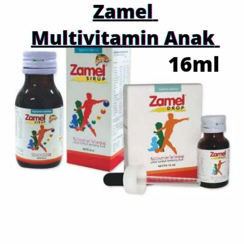 Jual zamel drop/ zamel sirup 16ml/ Multivitamin buat anak/ Multivitamin ...