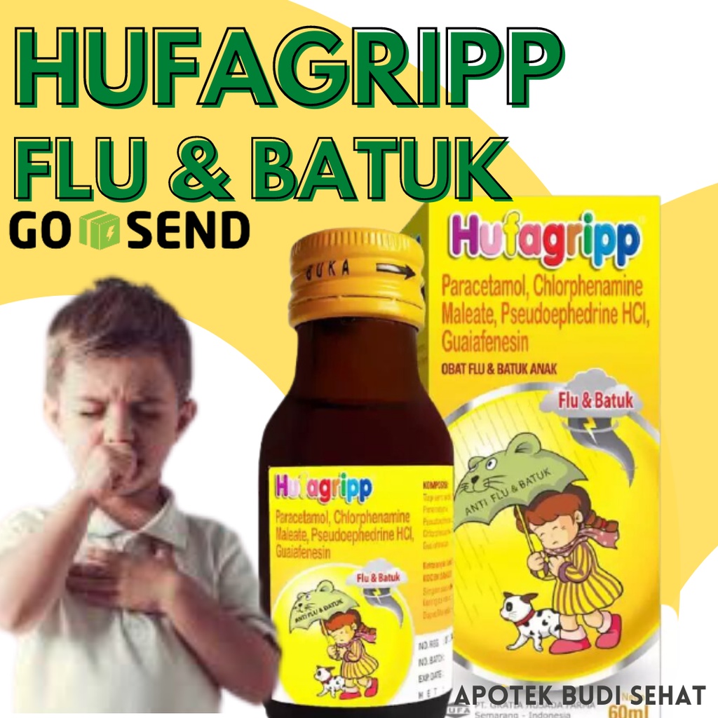 Jual Hufagripp Kuning Obat Flu Batuk Anak Hufagrip Kuning 60 ml Obat ...