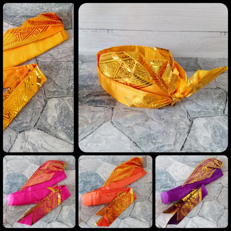 Jual Udeng Setengah Jadi Prada Khas Bali / Udeng Bali Murah / Oleh oleh ...