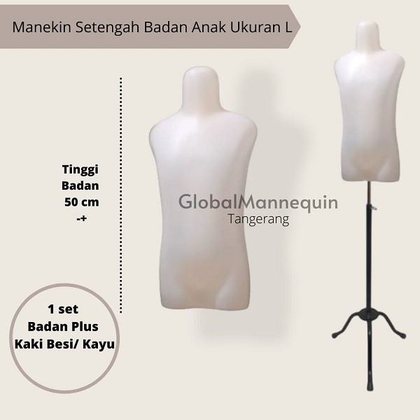 Jual Manekin Setengah Badan Anak | Manekin Plastik Badan Anak ( Ukuran ...