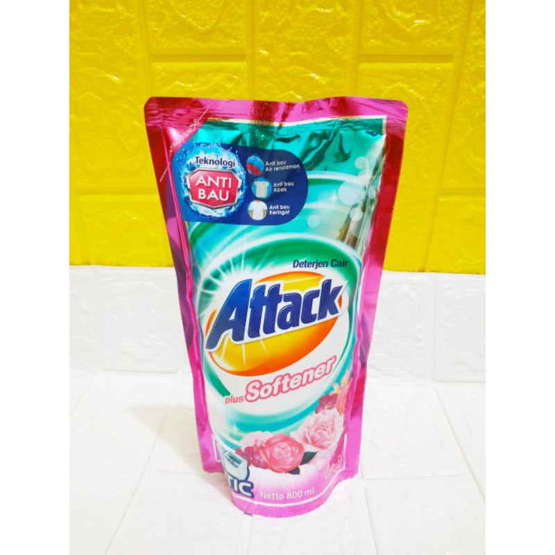 Jual Attack Plus Softener Sabun Cair 800ml Tekhnologi Anti Bau | Shopee ...