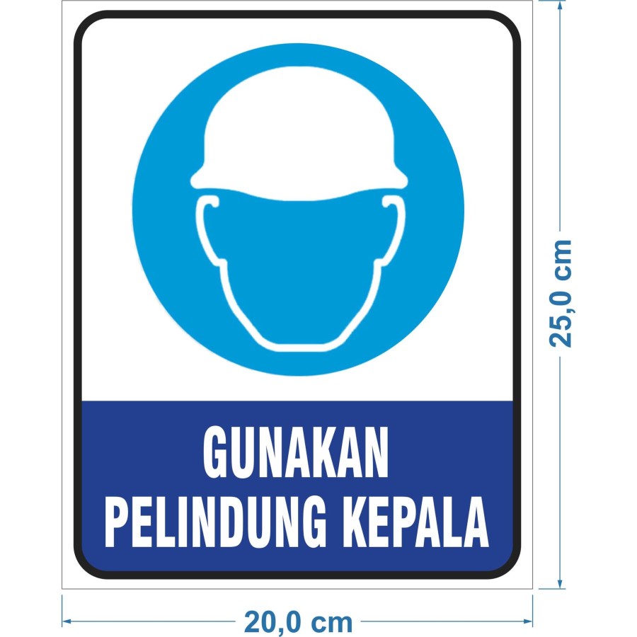 Jual STIKER SAFETY GUNAKAN PELINDUNG KEPALA 20X25CM | Shopee Indonesia