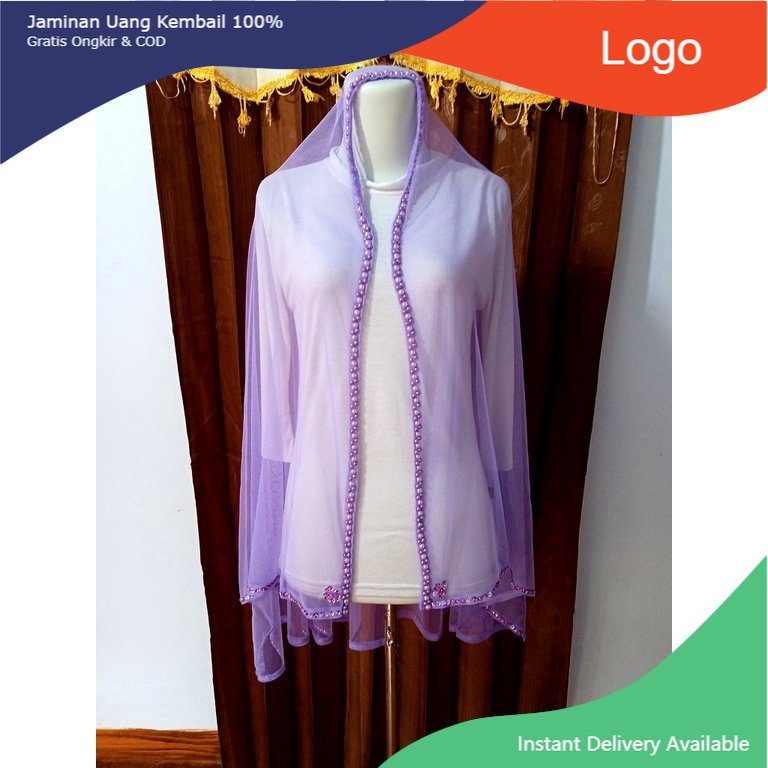 Jual Slayer pengantin IBU BESAN UNGU MUDA / hijab pengantin / veil pengantin / veil pengantin ...