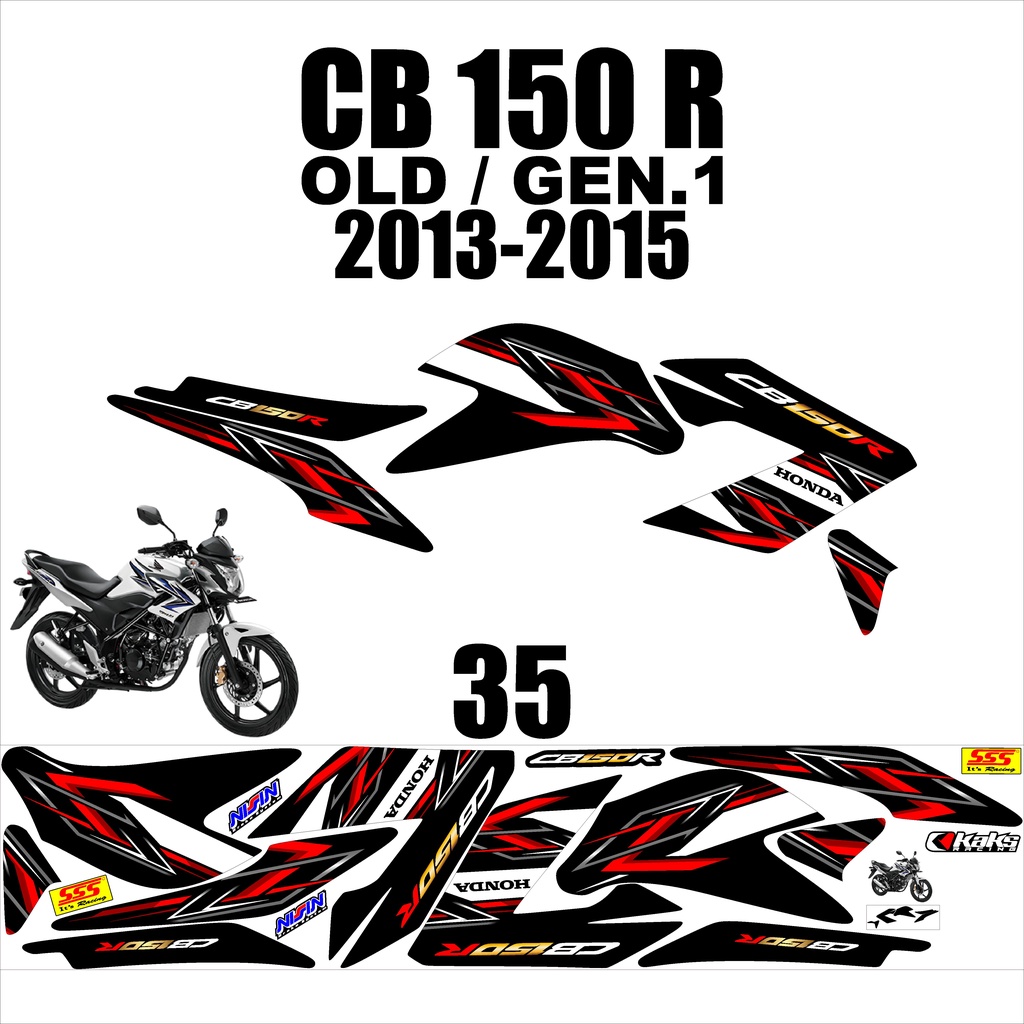 Jual Sticker Striping Lis Variasi CB 150 R OLD/Pertama Tahun 2013-2014 ...