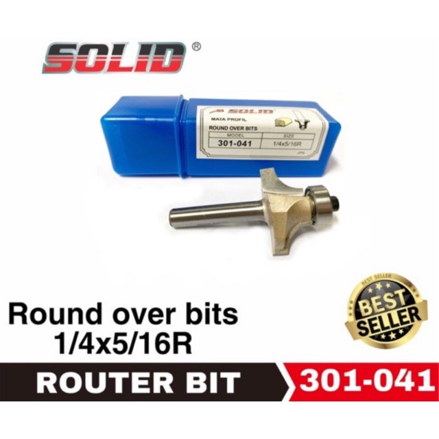 Jual Mata Profil/Router/Trimmer Round Over Bits AS 1/4" & 1/2" Solid ...
