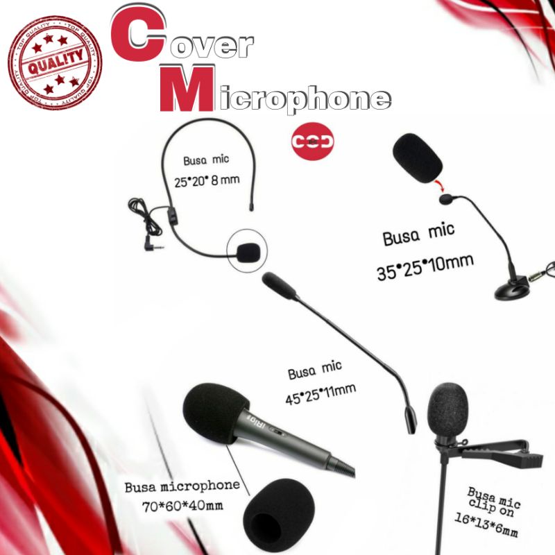 Jual Busa mic microphone kecil - cover mic mini mikrofon - foam sponge ...