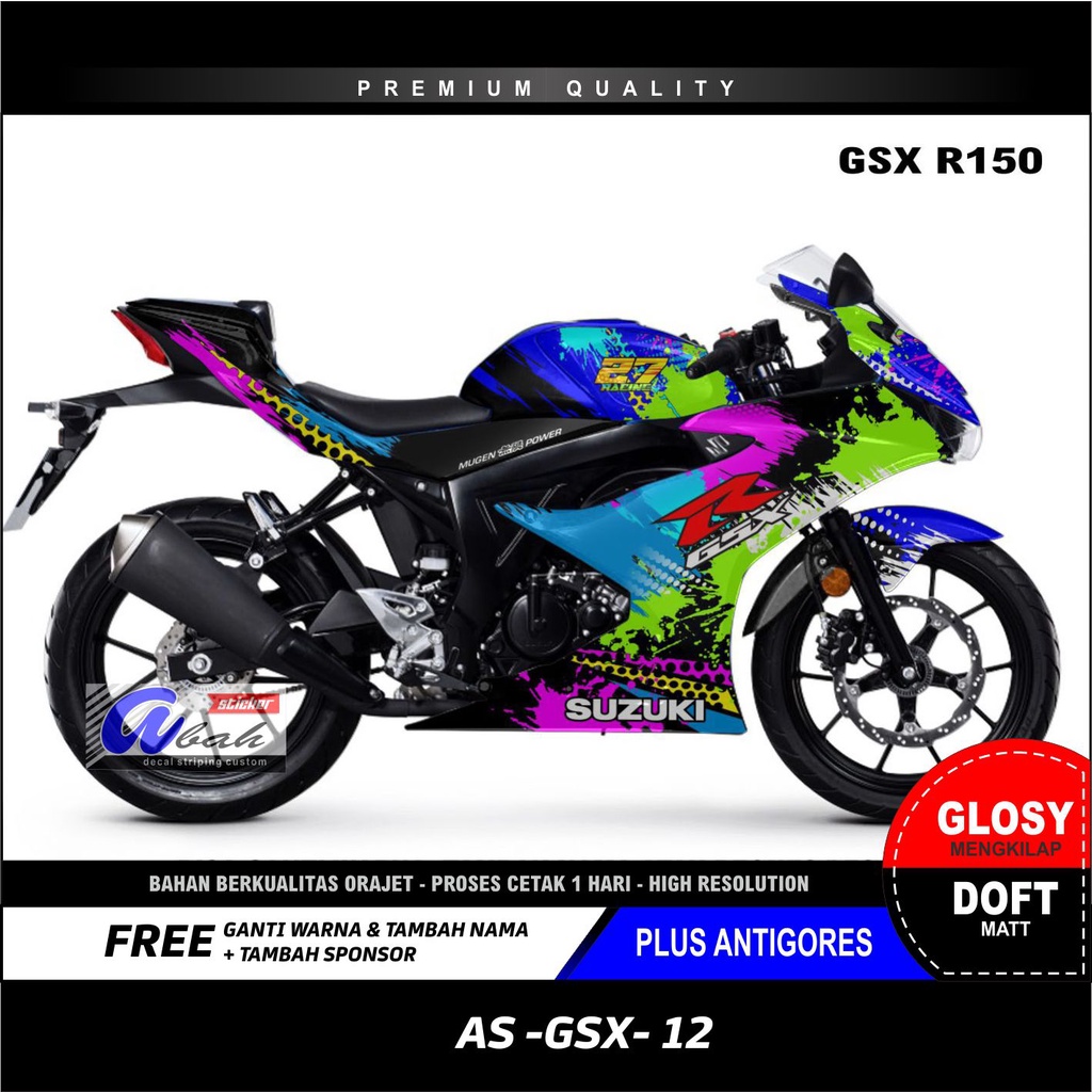 Jual Sticker Decal GSX R150 Desain 12 Fullbody | Shopee Indonesia