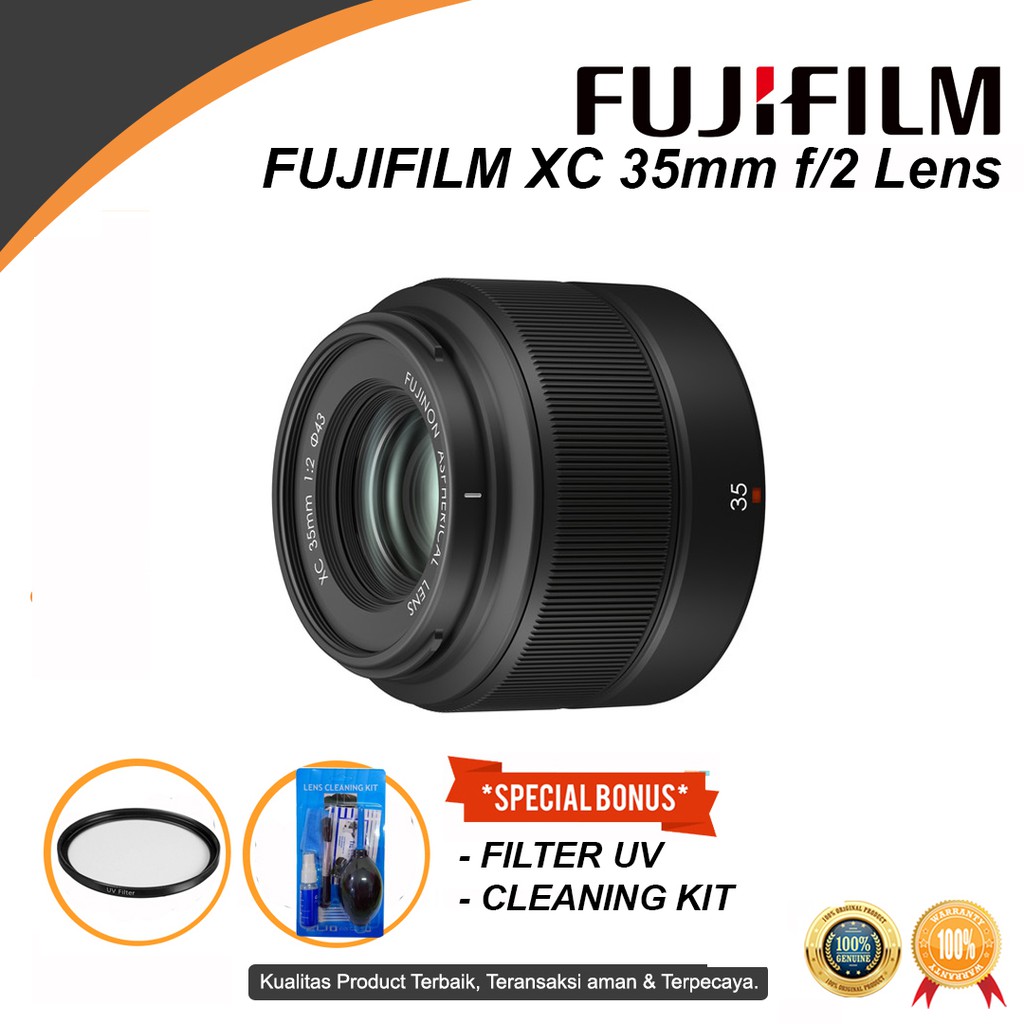 Jual Lensa Fujifilm XC 35mm f2 Fuji Film Lens free Filter Original ...