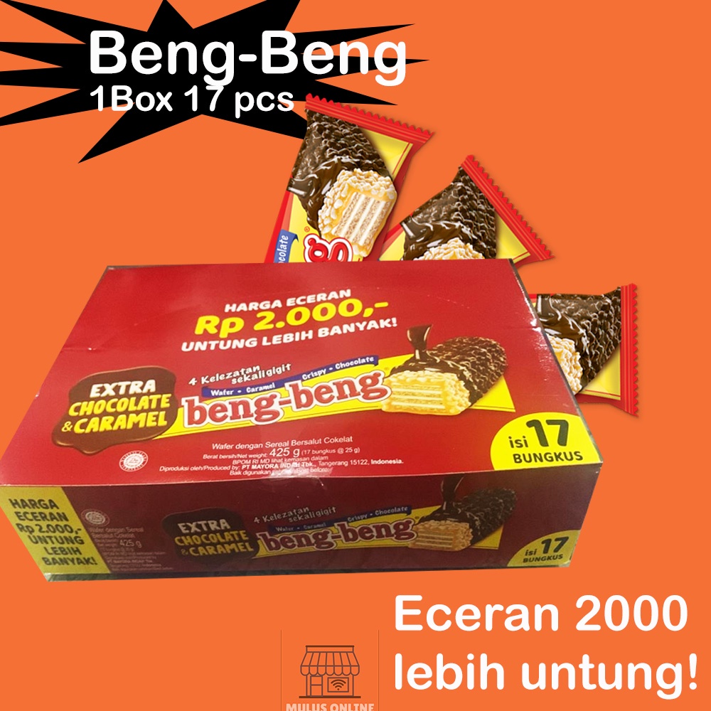 Jual Beng-Beng - Kemasan Box BARU 1 box isi 17 pcs karamel cokelat beng ...