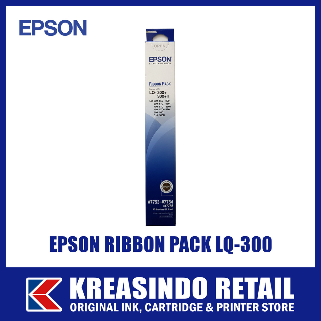 Jual Epson Ribbon Pack Refill Pita LQ-300 LQ-310 (7753 7754 7755 ...