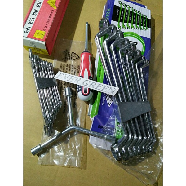 Jual Paket : Kunci Ring set 8 pcs 6-22 + Pas set 8 pcs + Kunci Y 8-10 ...